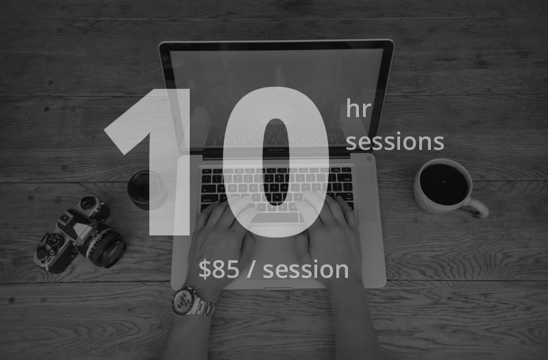 10 Hour Package ($85 per session)